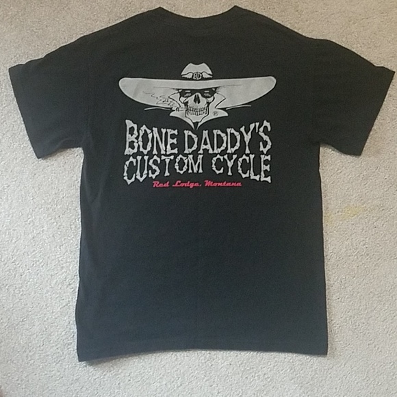 Skull | Tops | Bone Daddys Custom Cycle Tshirt | Poshmark